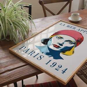 French Swimming Poster - 1924 La Mer Appelle Poster - Nautical Theme ...