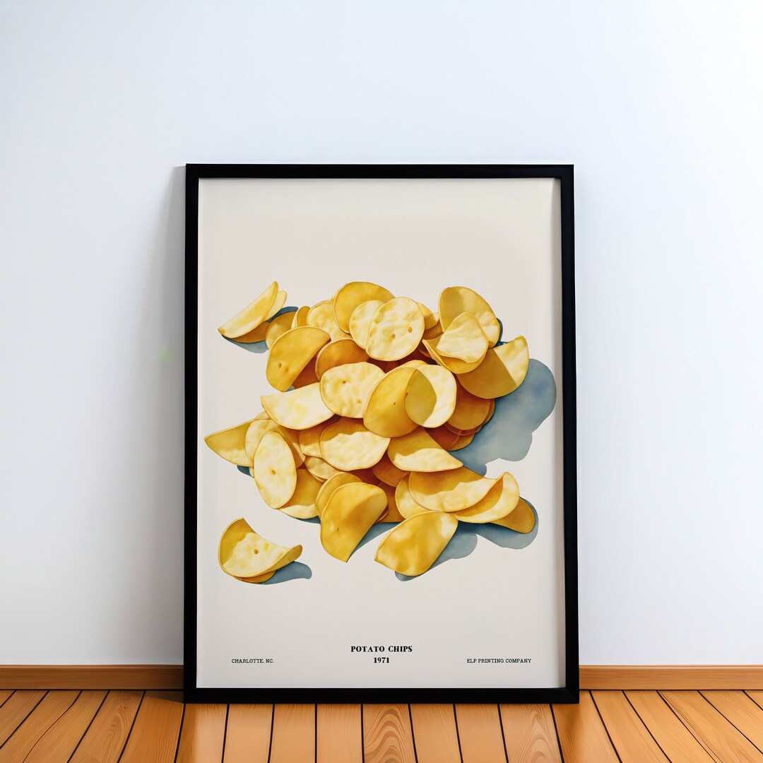 Potato Chips POP ART POSTER | Potato Chips 1971 Art Print, Vintage ...