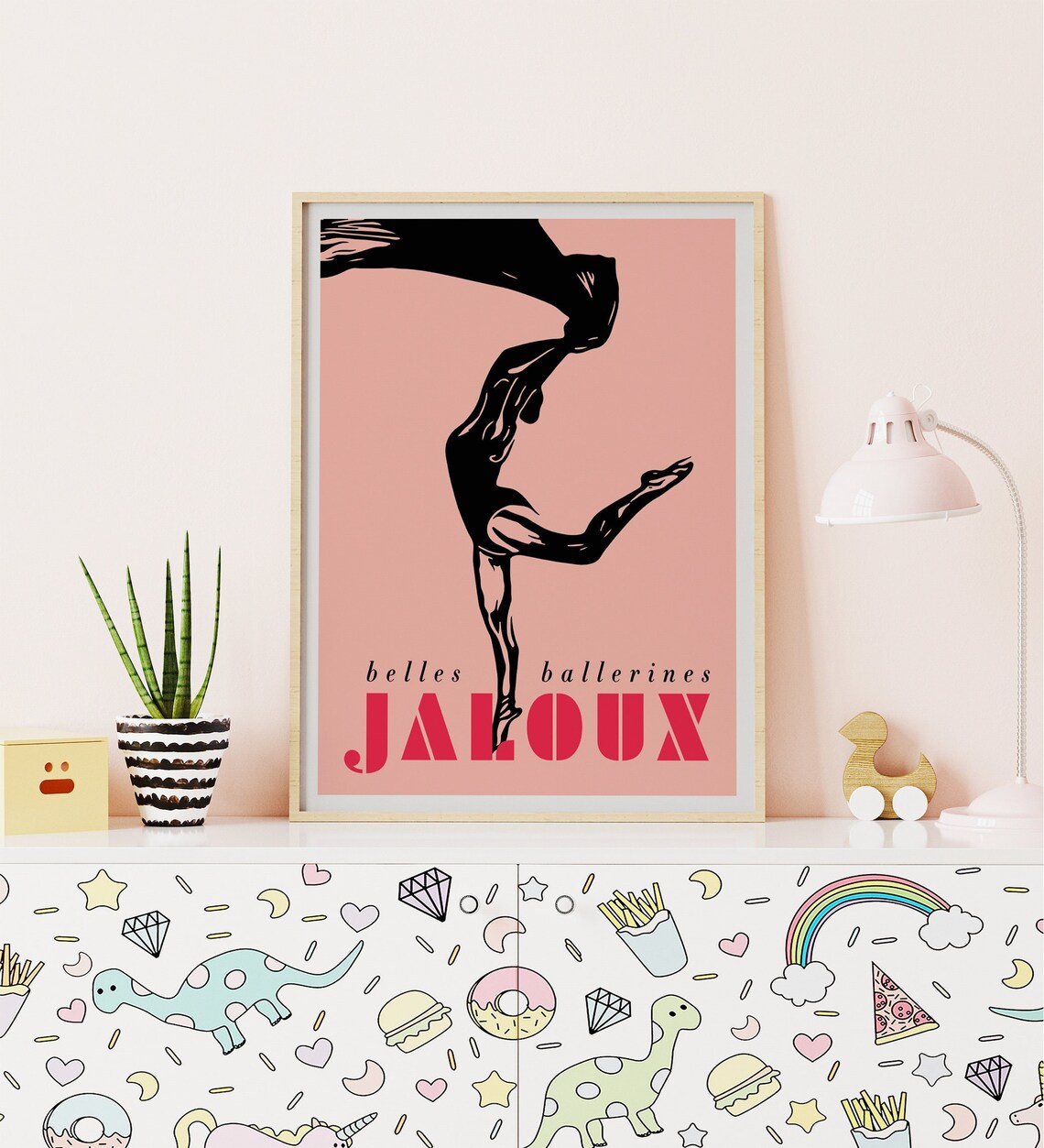 Ballet Pink Poster Ballerina Print Nursery Decor Ideas - Etsy