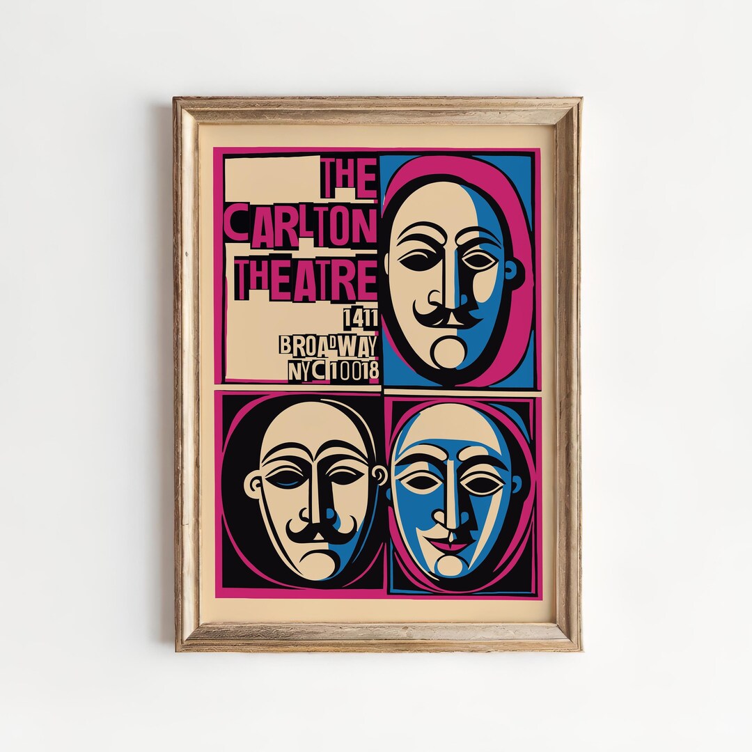 Retro 1970s Broadway Theater Poster - Vibrant Pop Art Graphic Design ...