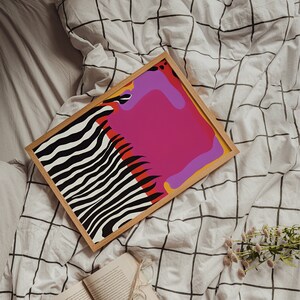 Pink and Purple Abstract Painting Wall Art Print, Vintage Large Prints ...