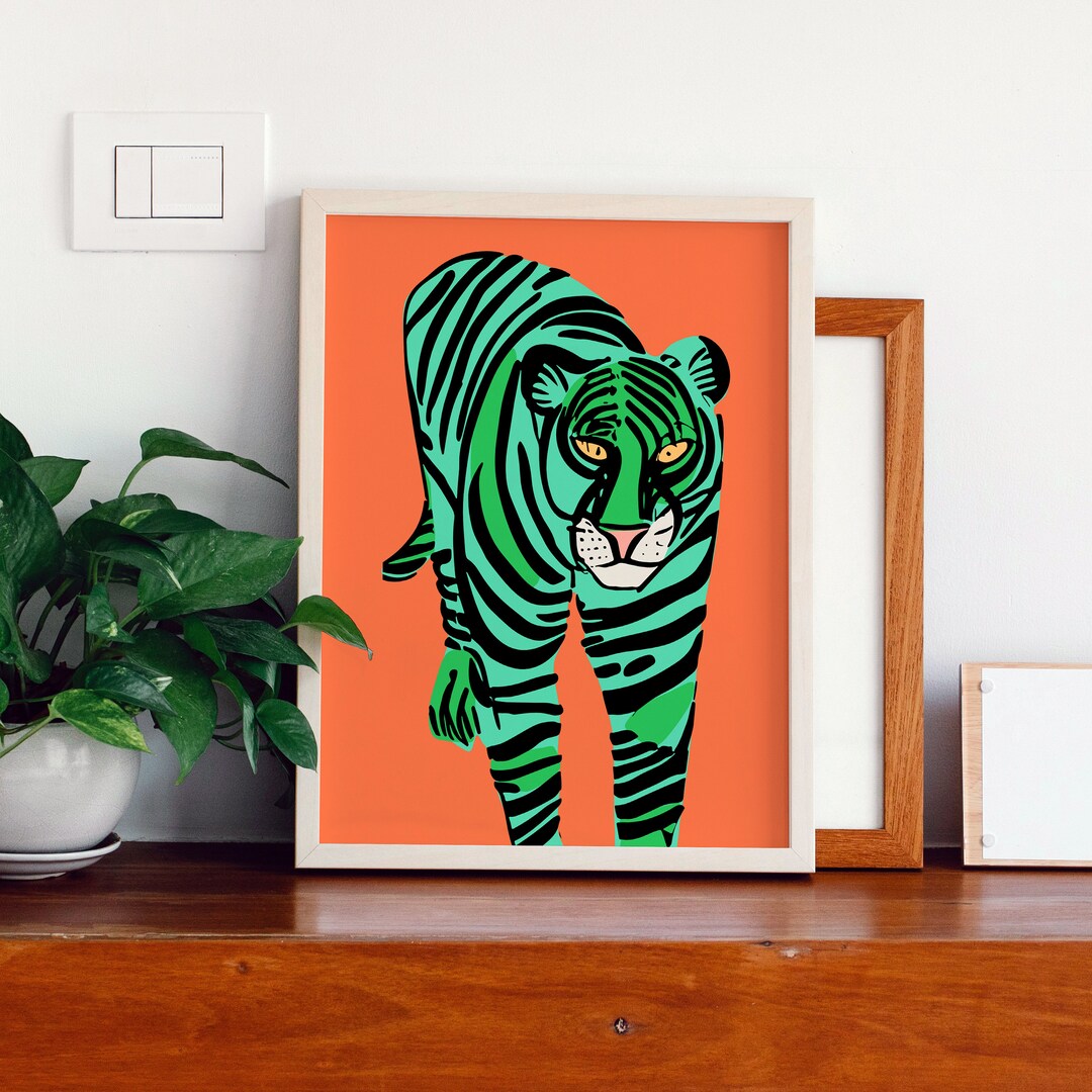 Amazon Jungle Cat Poster, Leopard Art Print, Animal Wall Art, Safari ...