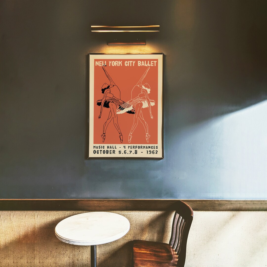 New York City Ballet Poster Music Hall Vintage Giclee Reproduction ...