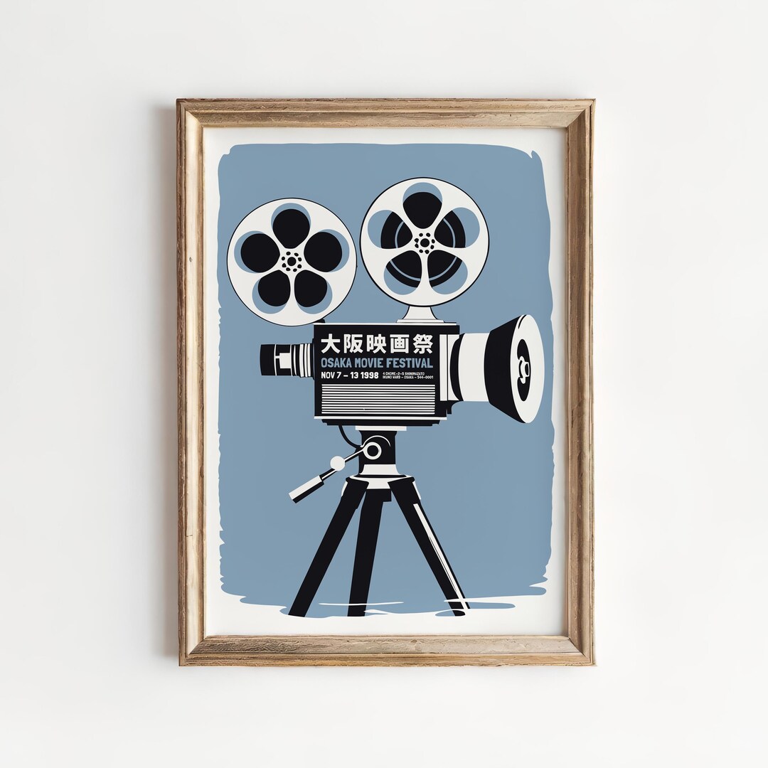 Osaka Movie Festival 1998 Poster: Retro Japanese Film Camera Print - Etsy