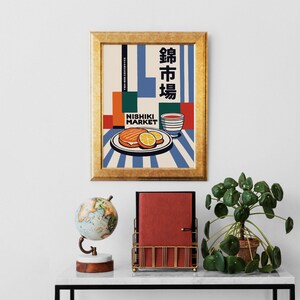 Japanese Kitchen Wall Art, Nishiki Market Kyoto Poster, Retro Japanese ...