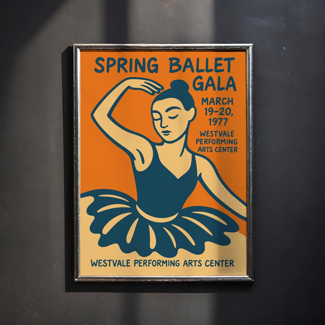 Vintage Spring Ballet Gala Poster 1977 Reprint – Retro Dance Recital ...