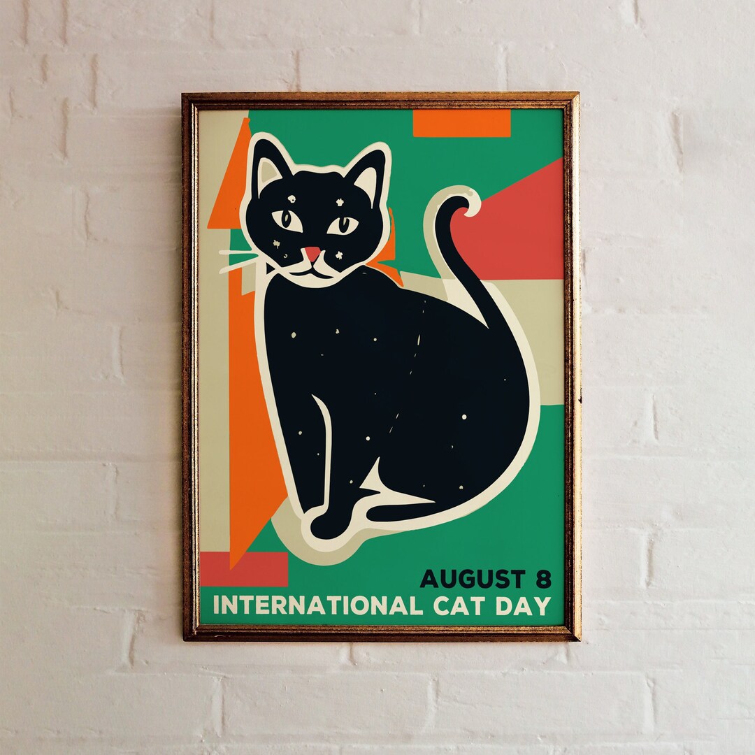 International Cat Day Poster Original Poster, Print, Illustration, Wall ...