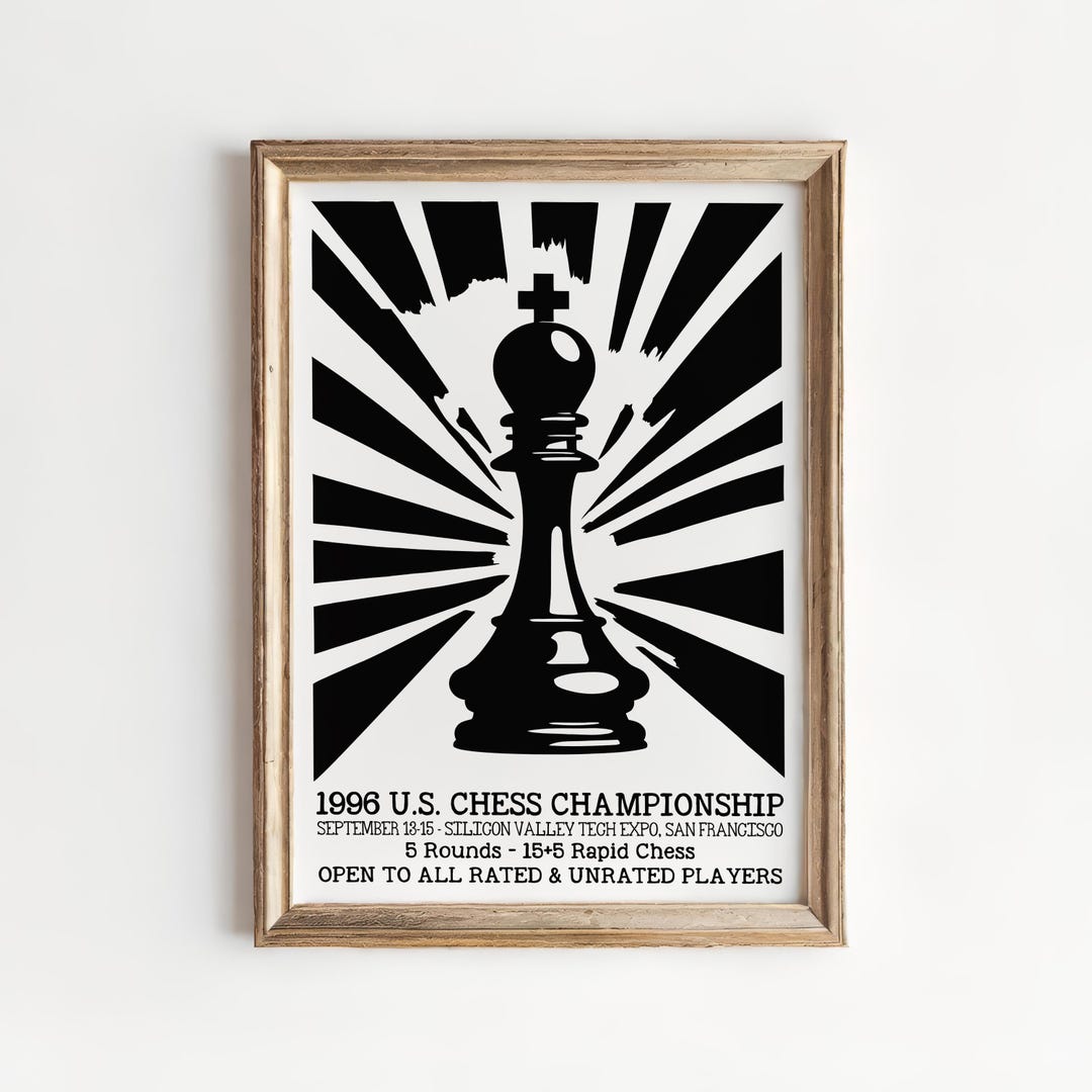 24x36 - 1996 U.S. Chess Championship Poster - 15+5 Rapid Chess - Open ...