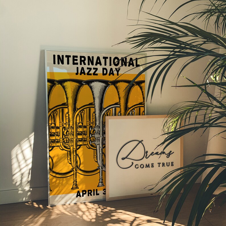 April 30th Jazz Day POSTER Jazz Poster Music Print Colour - Etsy