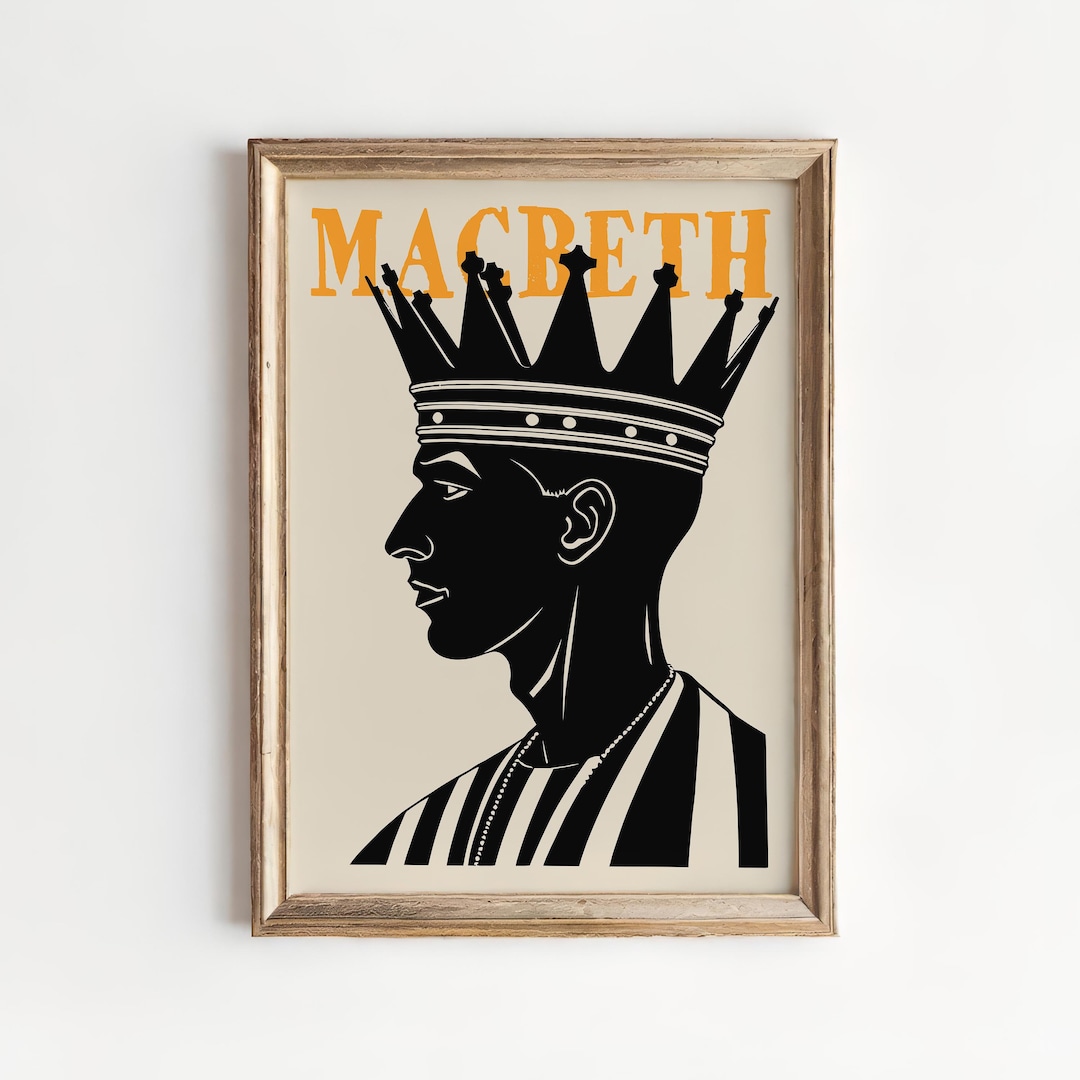 Macbeth Poster | Shakespearean Wall Art | Classic Literature Decor ...