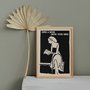 Open a Book Grow Your Mind. National Library Week Poster, Vintage ...