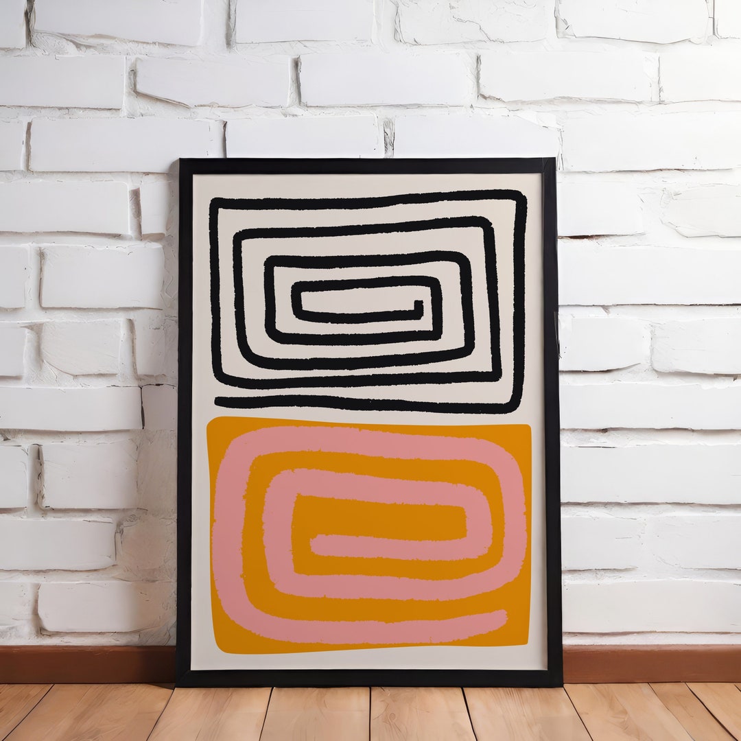 Mid Century Art Print - Abstract Poster, 24x36 20x30, Mid Century ...