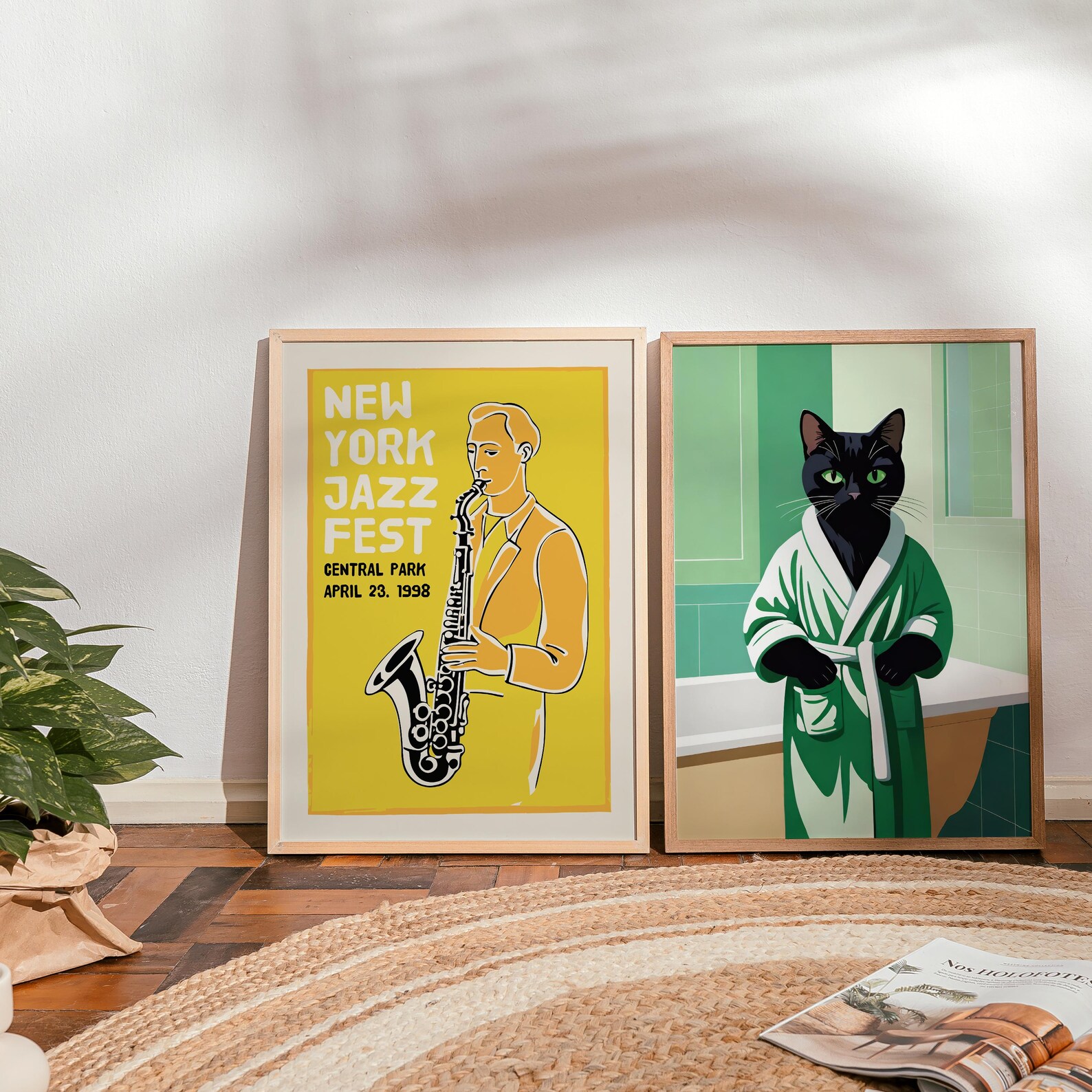 New York Jazz Fest Poster: Retro Saxophone Art Print - Etsy