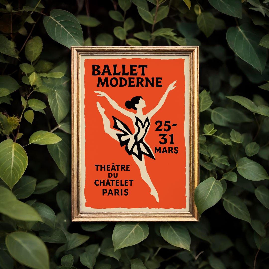 Paris Ballet Poster: Elegant Ballerina Art Print - Palais Garnier - Etsy