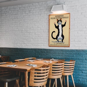 Cat Show Poster - EXPOSITION FELINE INTERNATIONALE 1975 - Retro French ...