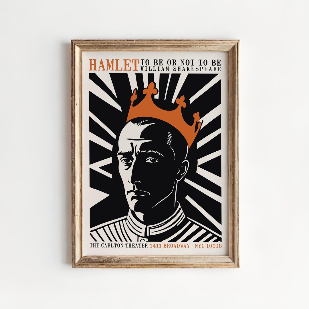 Hamlet Theater Poster - Iconic Shakespeare Play - Classic Drama Wall ...