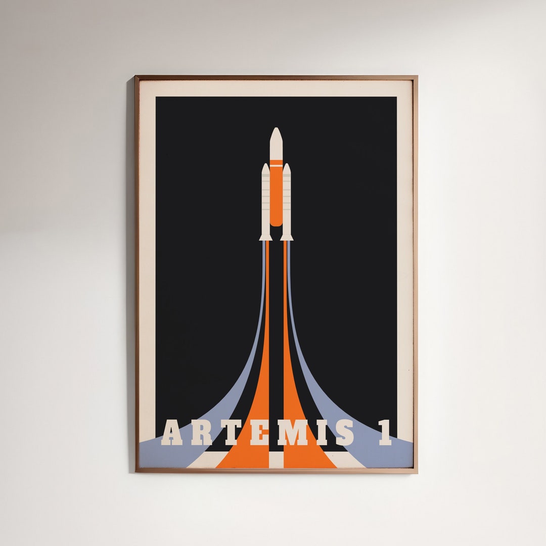 ARTEMIS 1 POSTER - Geometric Space Art Print - Nasa Posters - Spacex ...