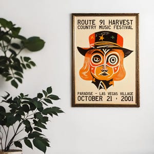 Country Music Festival Poster Route 91 Harvest Advertising Vintage ...