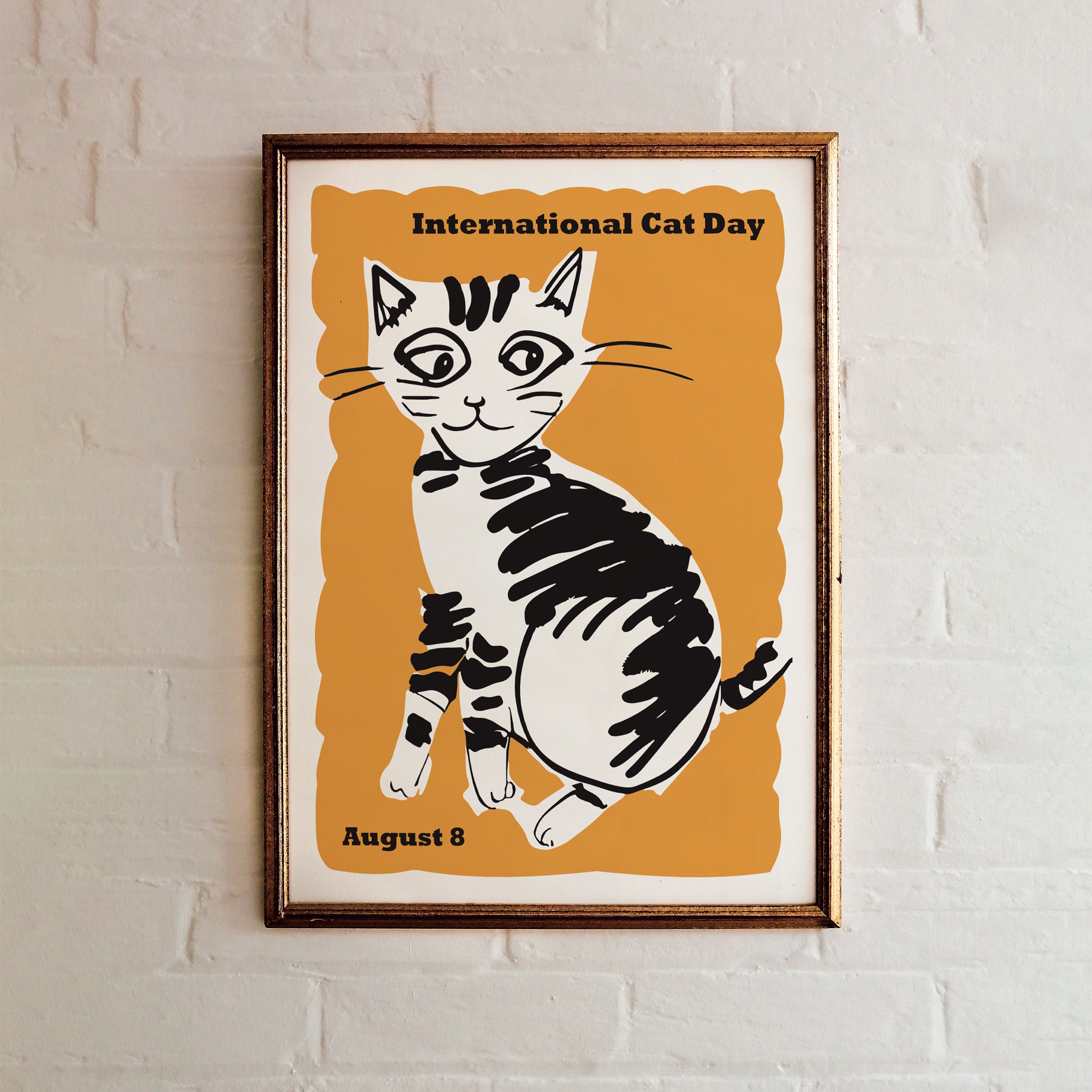 International Cat Day Poster Cute and Artsy Decor and Gift - Etsy