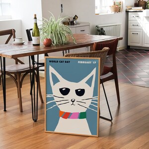 WORLD CAT DAY - Poster - February 17 - Cute and Artsy Decor and Gift ...