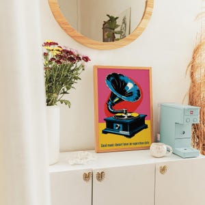 Gramophone Poster - Retro Music Art Print - Good Music Doesn't Have an ...