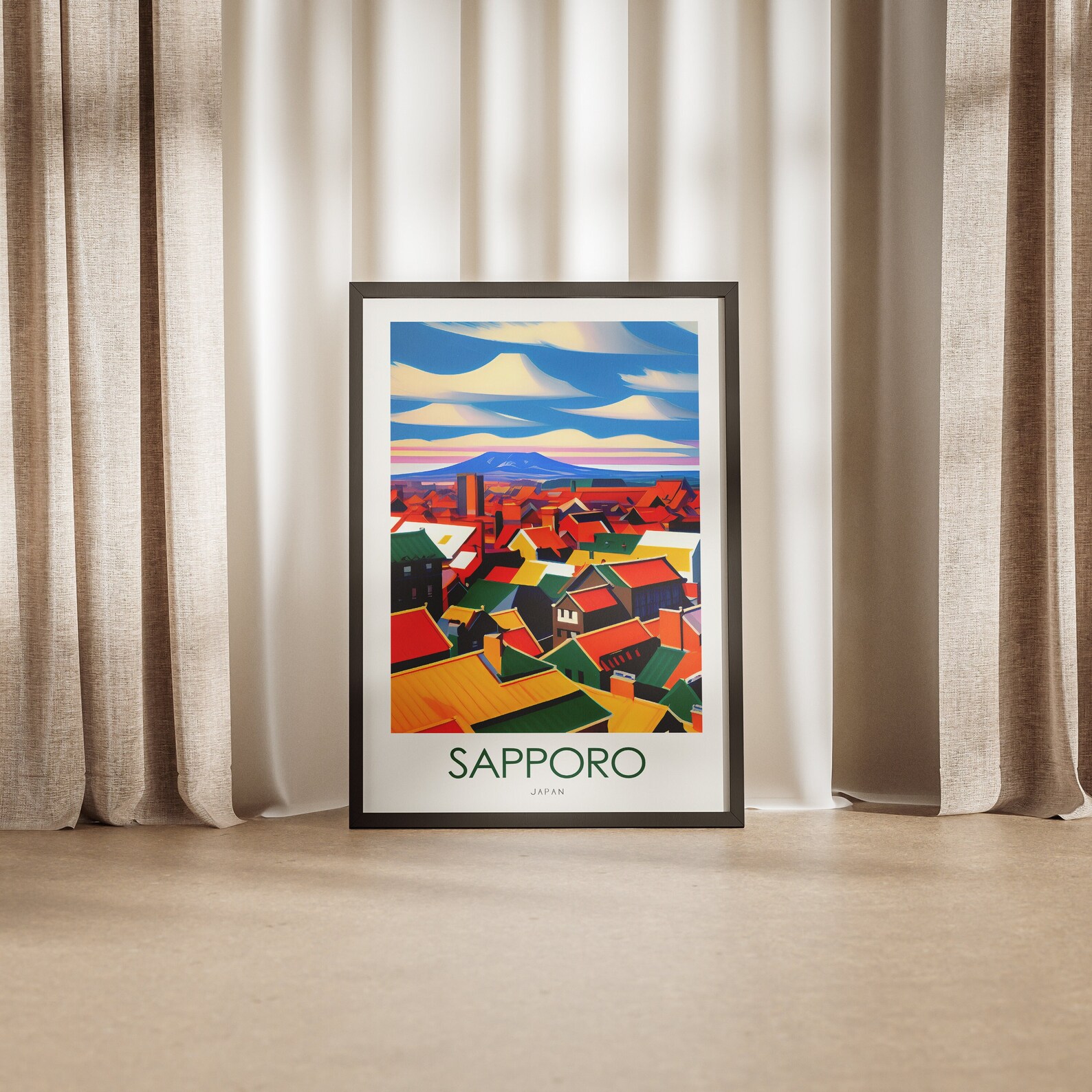 Minimalist Sapporo Poster Japan Poster Japanese Wall Decor - Etsy