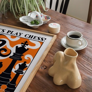 1990 Chess Poster - Vintage Advertising - Let's Play Chess Wall Art ...