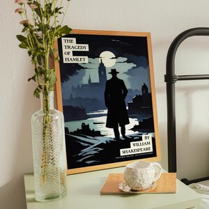 The Tragedy of Hamlet Poster William Shakespeare Art Classic Play ...