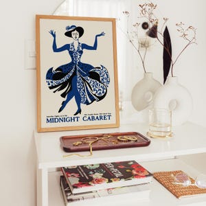 Midnight Cabaret Poster - Art Deco Dancer - Retro Saturday Night Show ...
