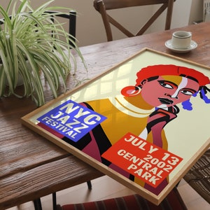 2002 NYC Jazz Festival Poster | Central Park Music Event Memorabilia, Vibrant Wall Art ...