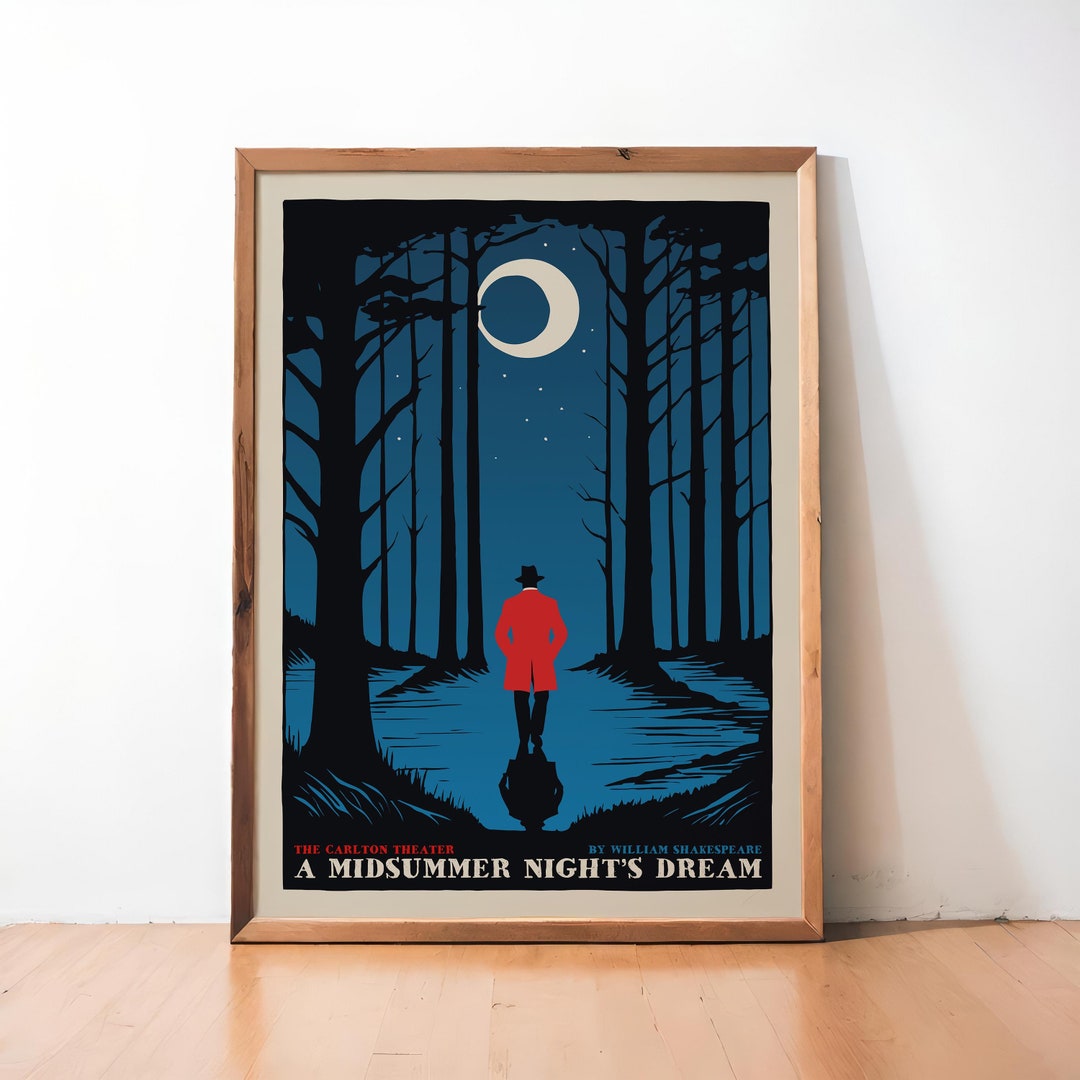 A Midsummer Night’s Dream Poster | Theatrical Art Print | Shakespeare ...