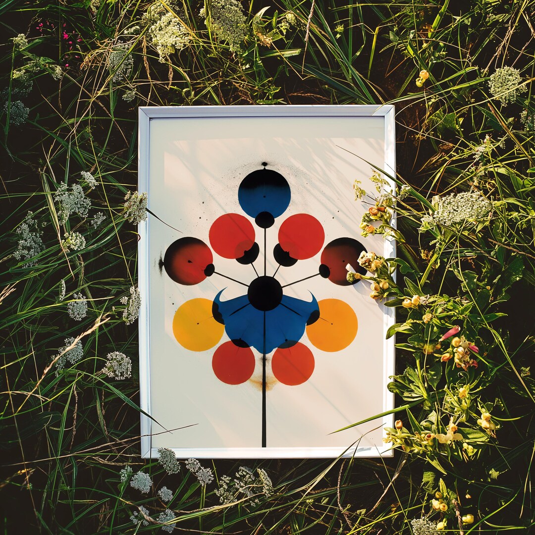 Abstract Radial Circle Splatter Poster - Modern Home Decor, Vibrant ...