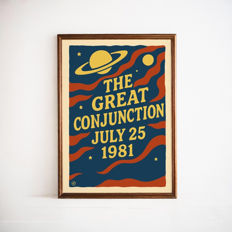 Retro Space Poster – the Great Conjunction July 25 1981 – Vintage ...