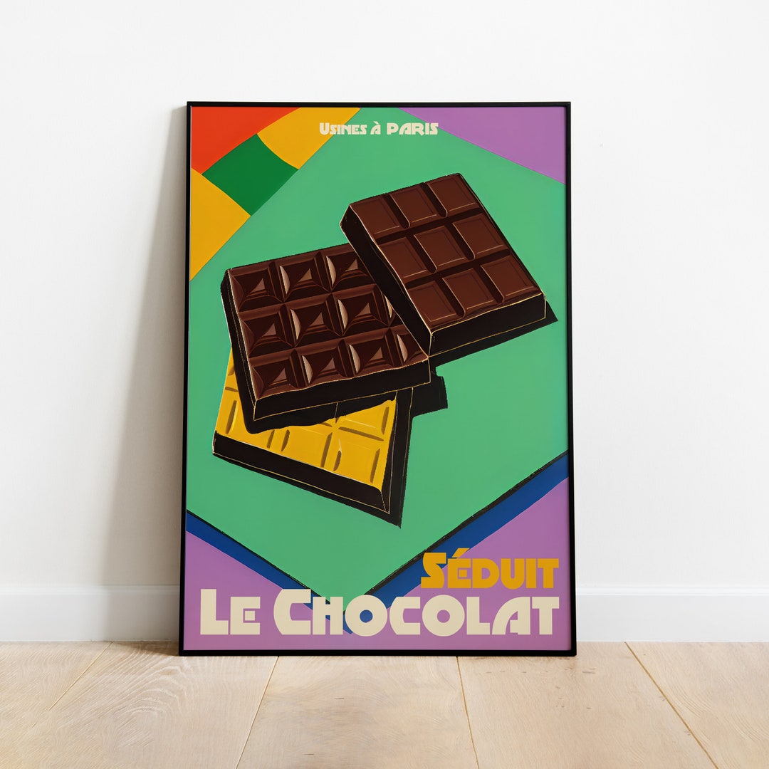 Vintage Chocolate Poster Le Chocolat French Art Deco Advertising ...