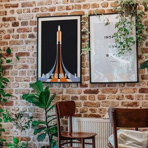 ARTEMIS 1 POSTER Geometric Space Art Print Nasa Posters Spacex Wall Art ...
