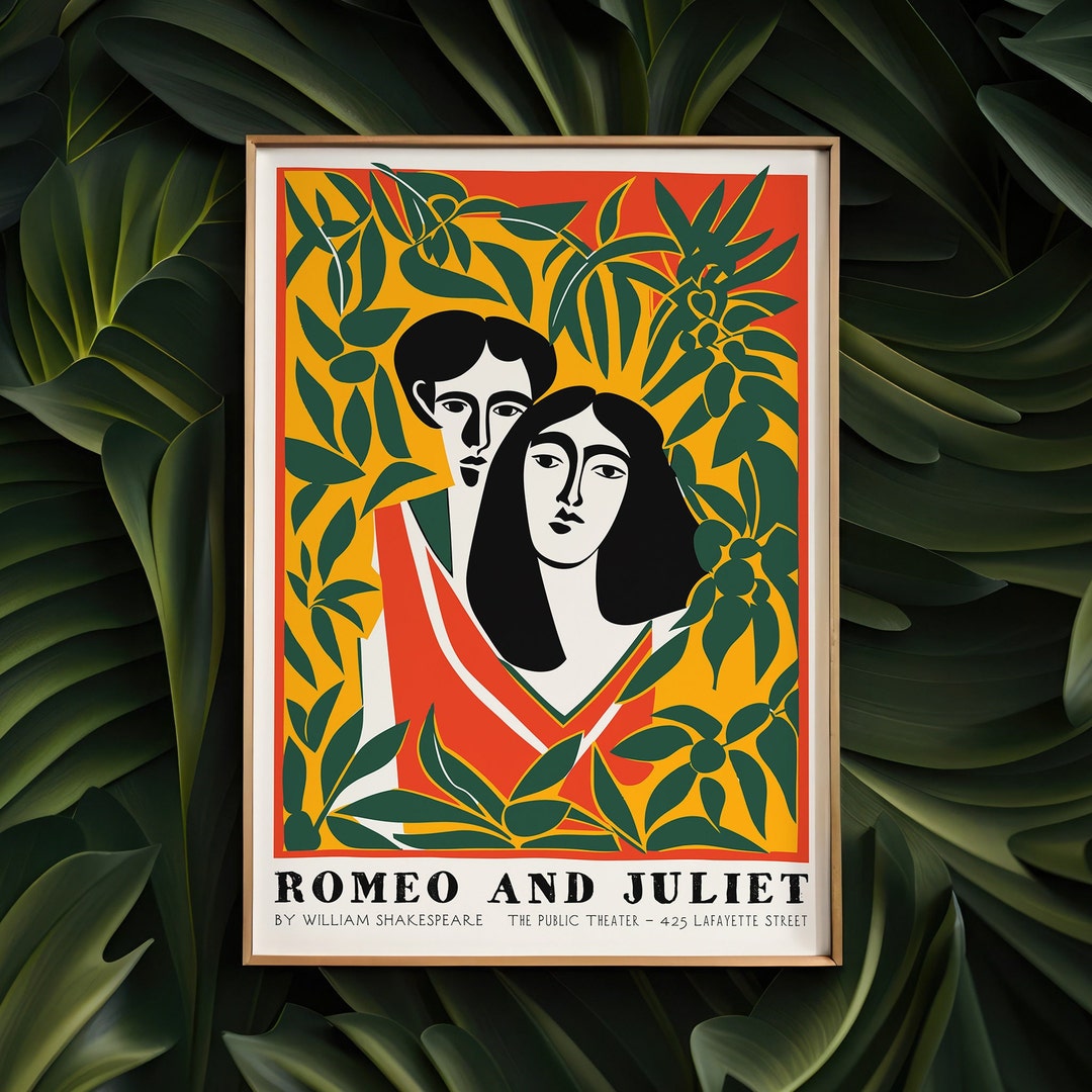 ROMEO AND JULIET Poster, William Shakespeare Print Collectible Poster ...