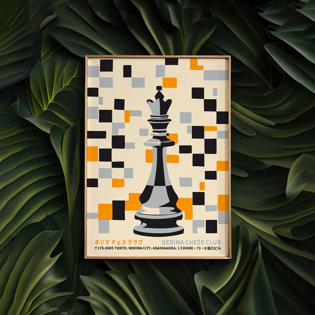 TOKYO CHESS CLUB Poster Nerima Club, Board Game Art, Japan Culture ...
