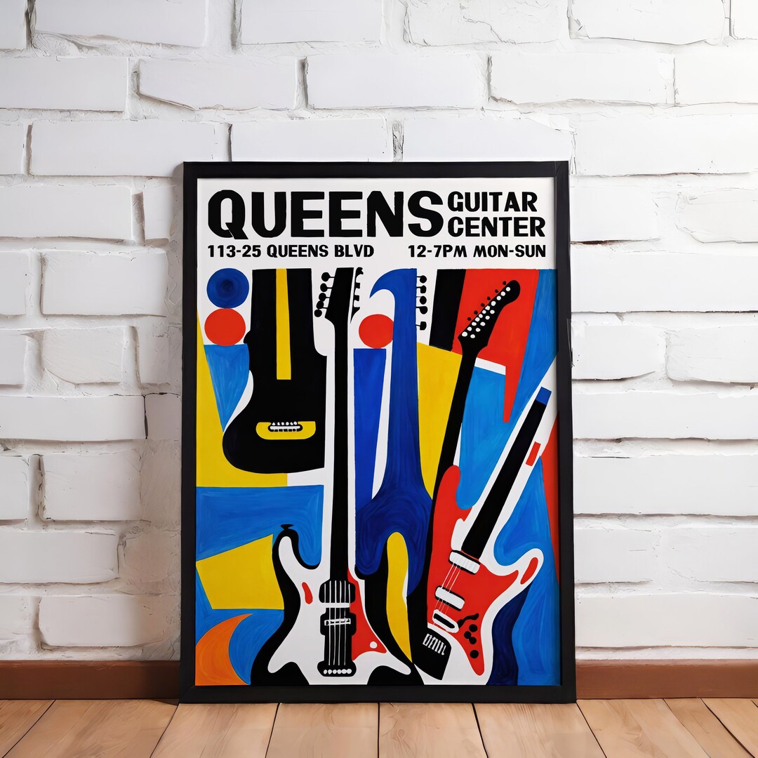 Guitar Center Poster, NYC Advertising Poster, Rock Stars and Their ...