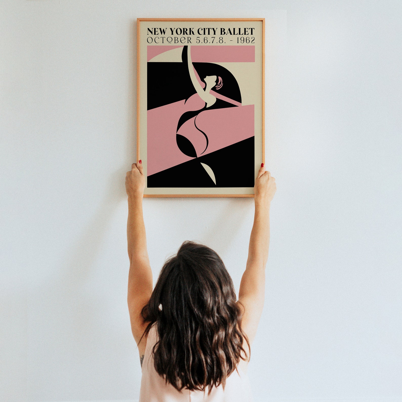 New York City Ballet Poster Retro Ballerina Wall Art Large - Etsy