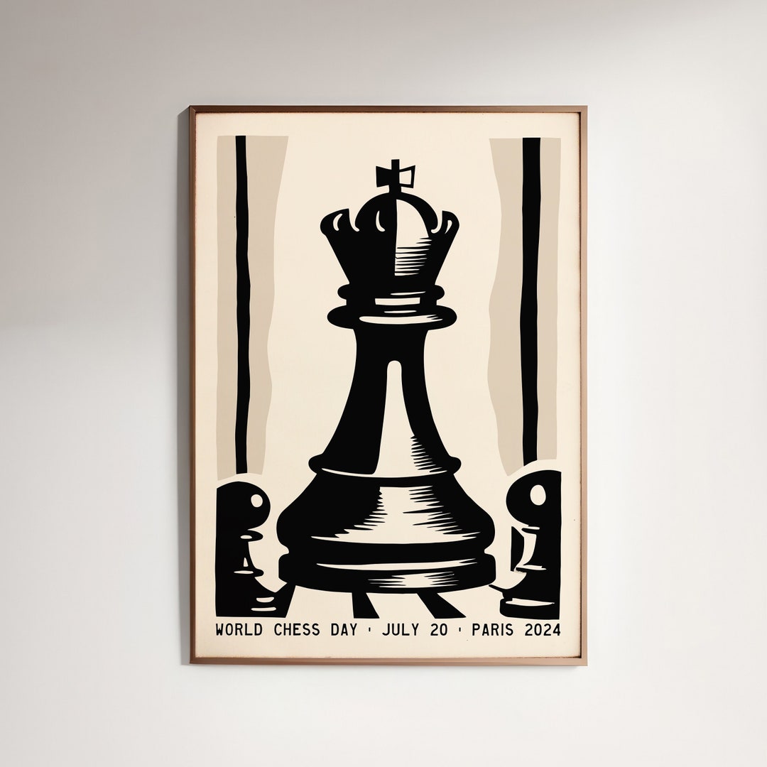 World Chess Day POSTER | July 20, Paris 2024 Commemorative Art ...