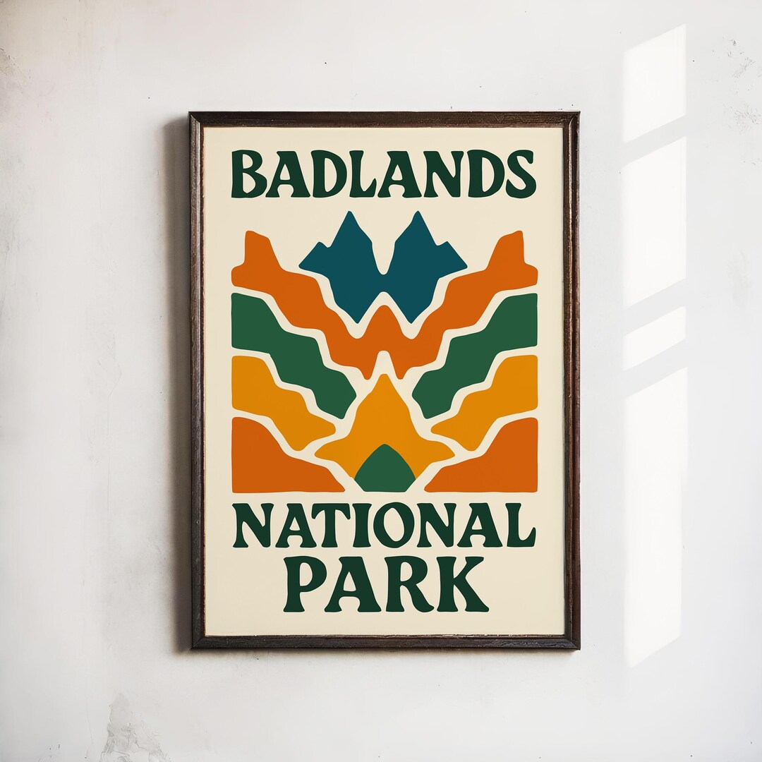 Badlands National Park Poster Print - Nature Wall Decor Travel ...