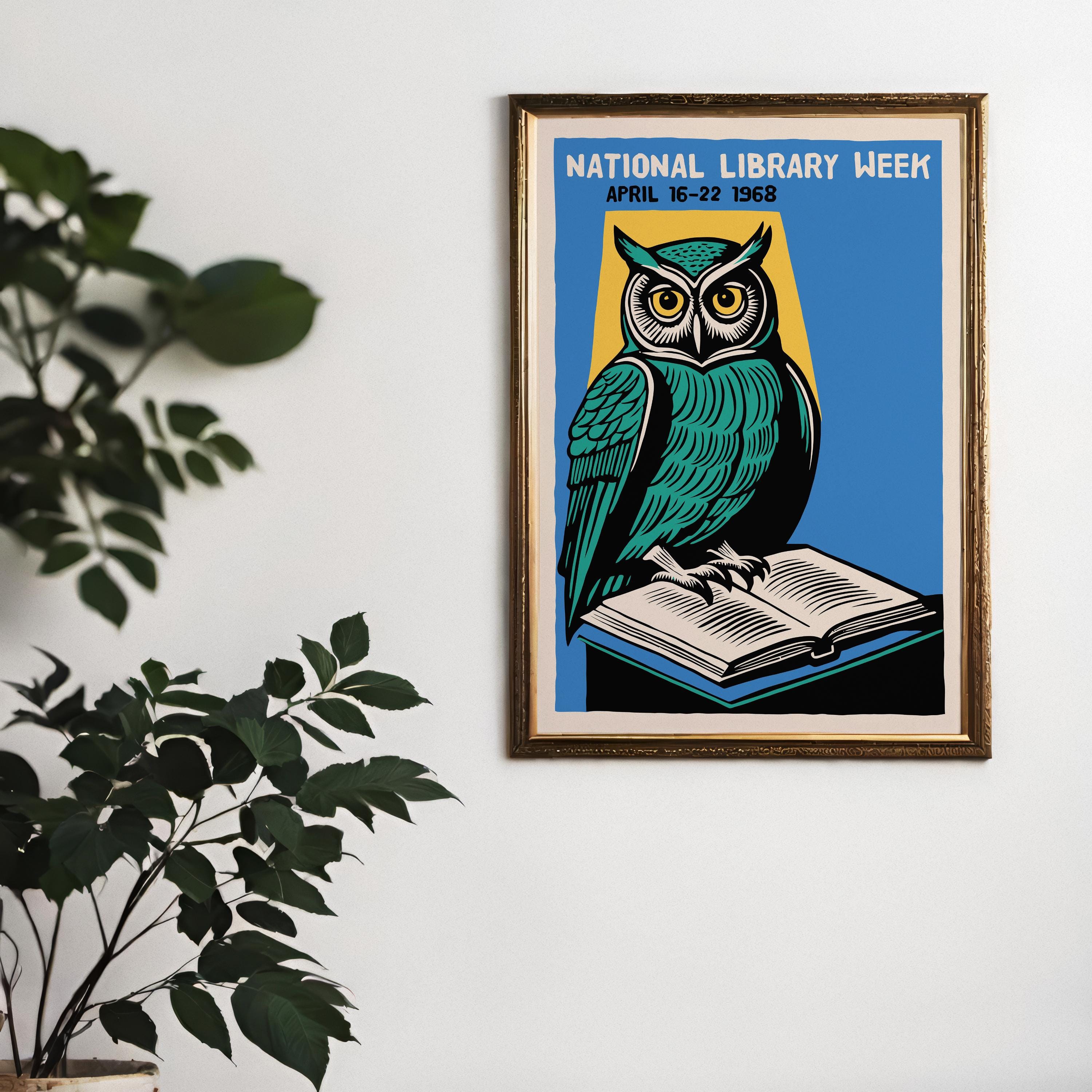 1968 National Library Week Poster - Print Literacy Education Book ...