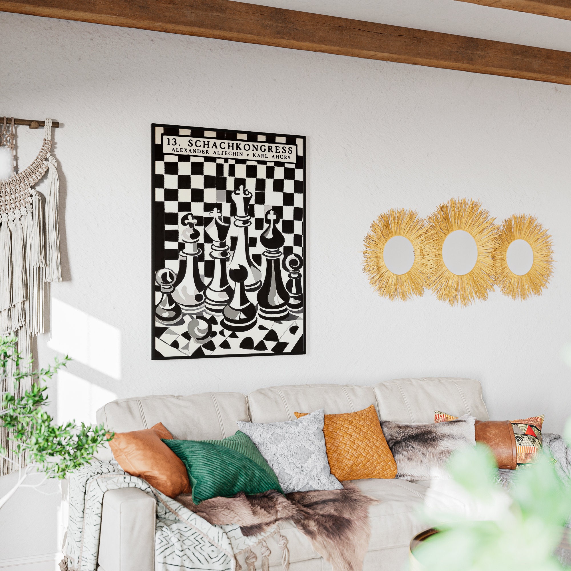 Vintage Chess Poster Chess Art Prints Chess Wall Art - Etsy