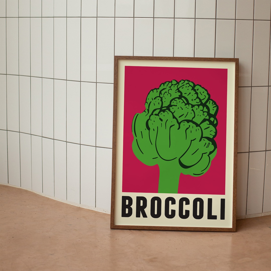 Minimalist BROCCOLI Poster Minimalist Art, Illustration, Original Art ...