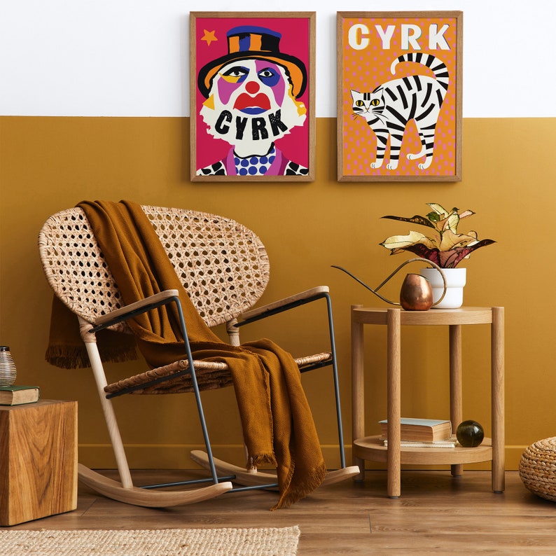 CIRCUS CAT POSTER Polish Cyrk Retro Advertising Poster - Etsy