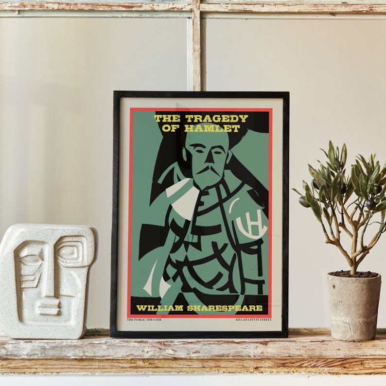 Hamlet Poster William Shakespeare Print the Tragedy of - Etsy