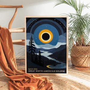 2024 Total Solar Eclipse POSTER | Limited Edition Artistic Poster ...