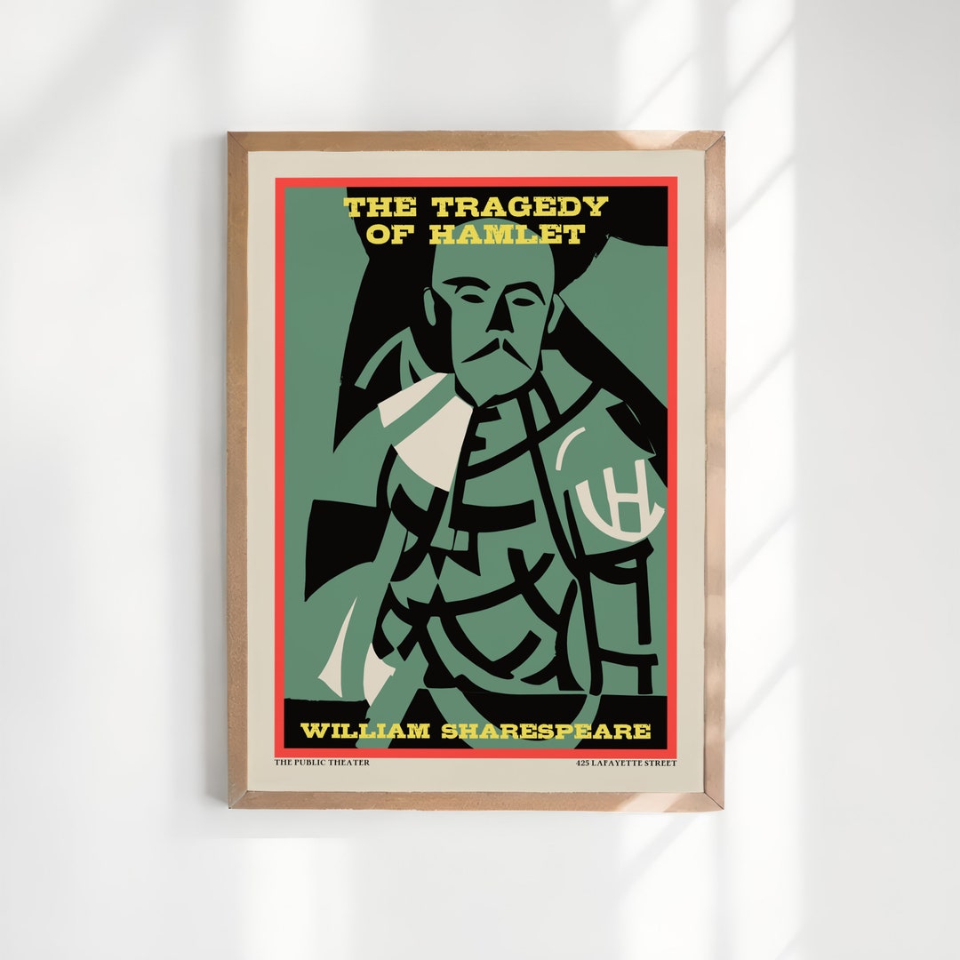 Hamlet Poster, William Shakespeare Print, the Tragedy of Hamlet Art ...