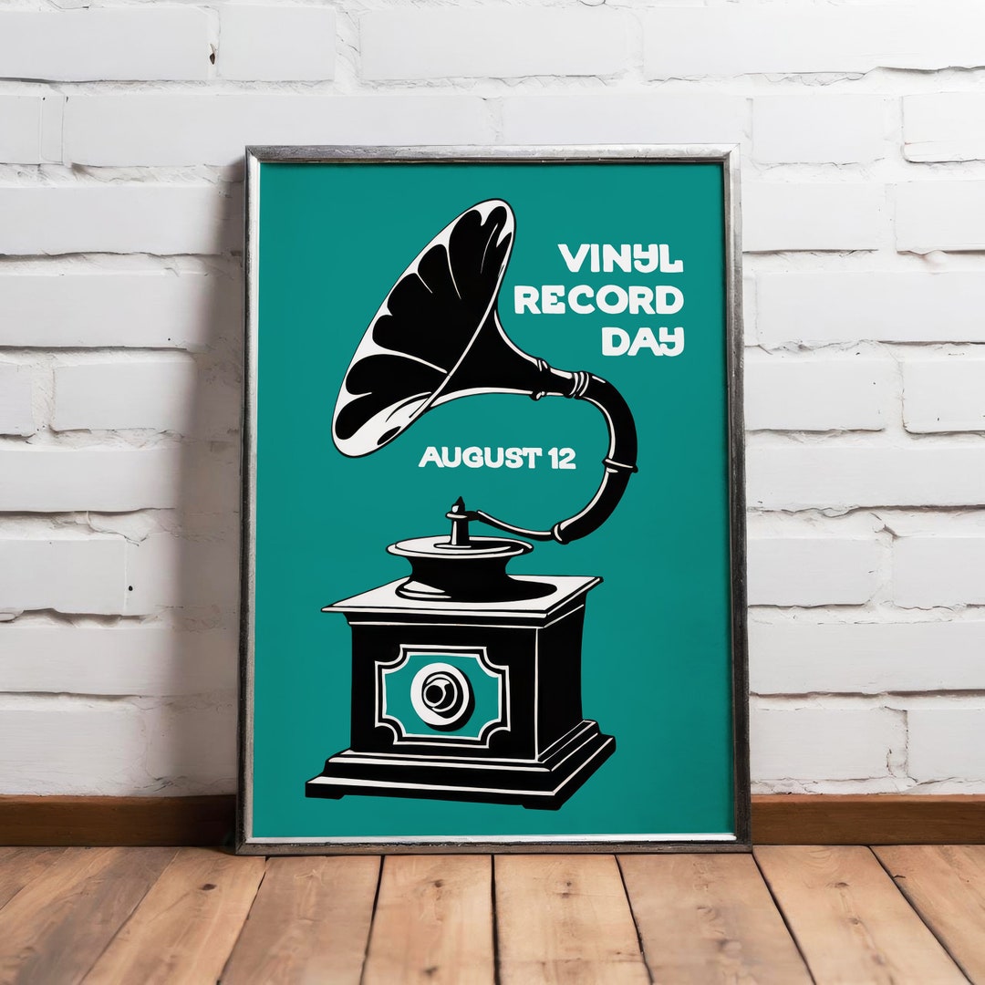 Retro Vinyl Record Day Poster – Vintage Phonograph Design, Music Lovers ...