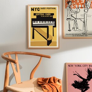 New York City Jazz Festival POSTER - Central Park - NYC Street Art - Music Concert Art Print ...